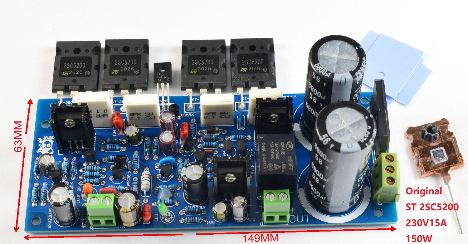 FM711 MOD HIFI DIY Modified Mono Power Amplifier board with Power ...