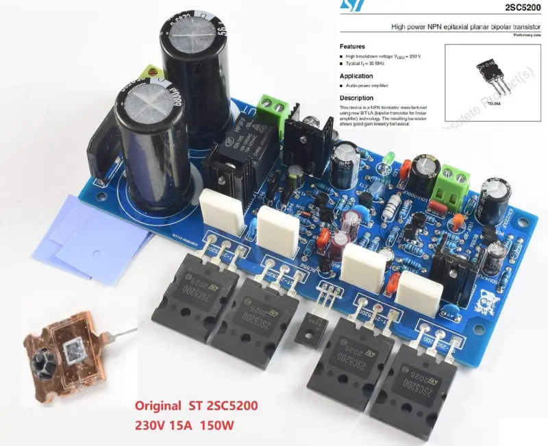 FM711 MOD HIFI DIY Modified Mono Power Amplifier board with Power ...