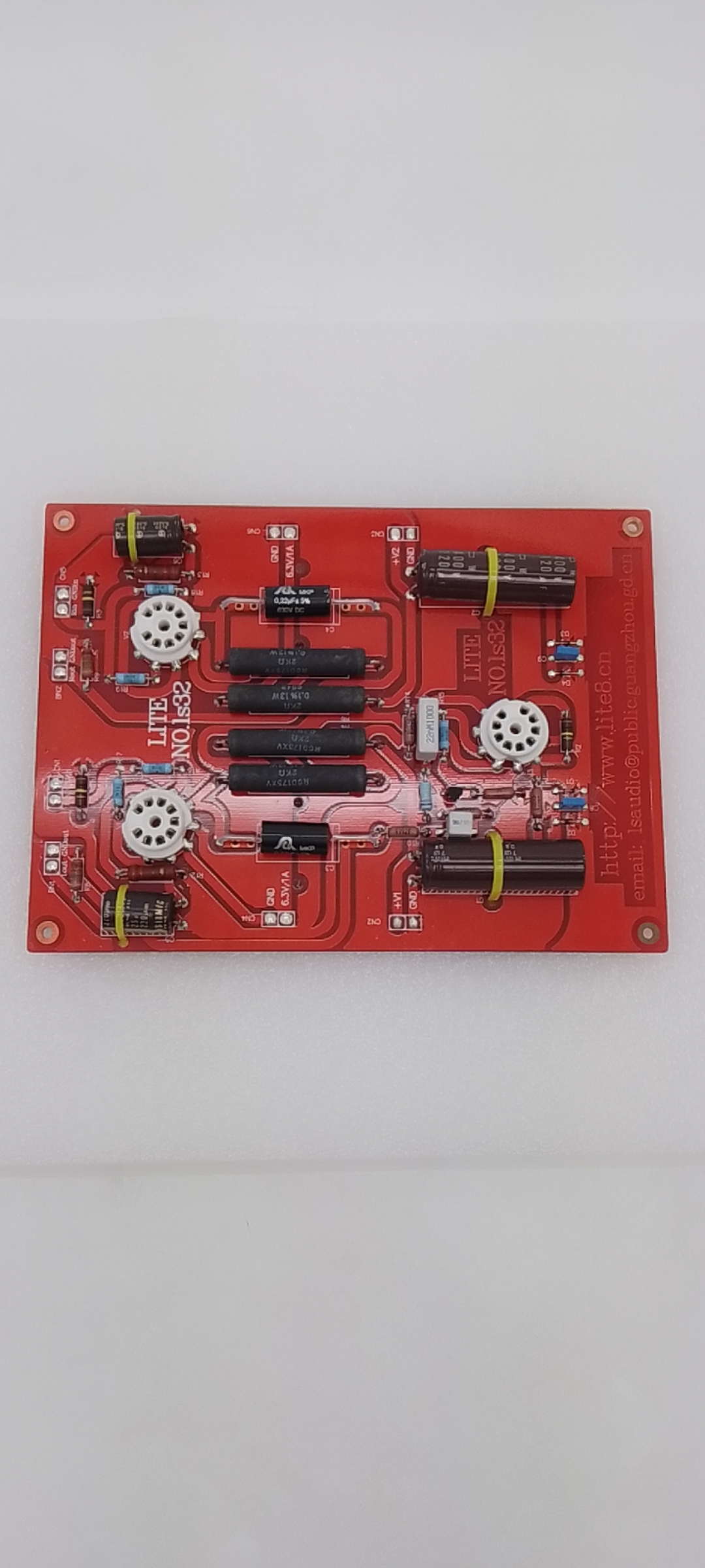 LS32 Tube Finished Preamplifier Board 6H30 Tube Amplification(No Tubes)