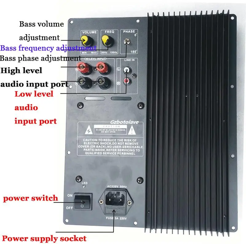 300W Subwoofer amplifier board low pass filter subwoofer pure home ...