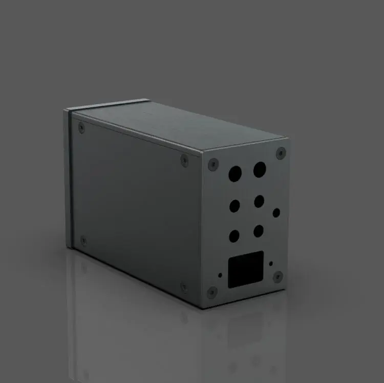 DIY A0609 NEW Silver/black Full Aluminum Chassis Amplifier Enclosure ...