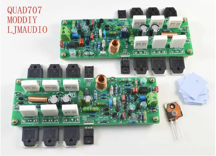 Finished HIFI 60W*2 stereo power amplifier Base On Classics QUAD707 circuit