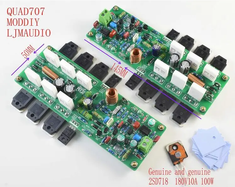 Finished HIFI 60W*2 stereo power amplifier Base On Classics QUAD707 circuit