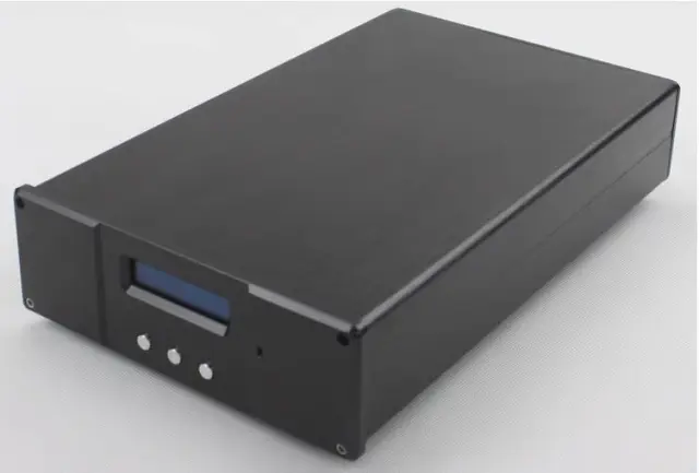 Full Aluminum ES9018 DAC Enclosure Amplifier Case Chassis/ Audio Decoder BOX black
