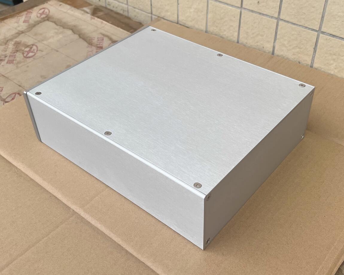 Full aluminum DIY silver blank HIFI amplifier chassis DAC case Preamp Box Headphone Enclosure