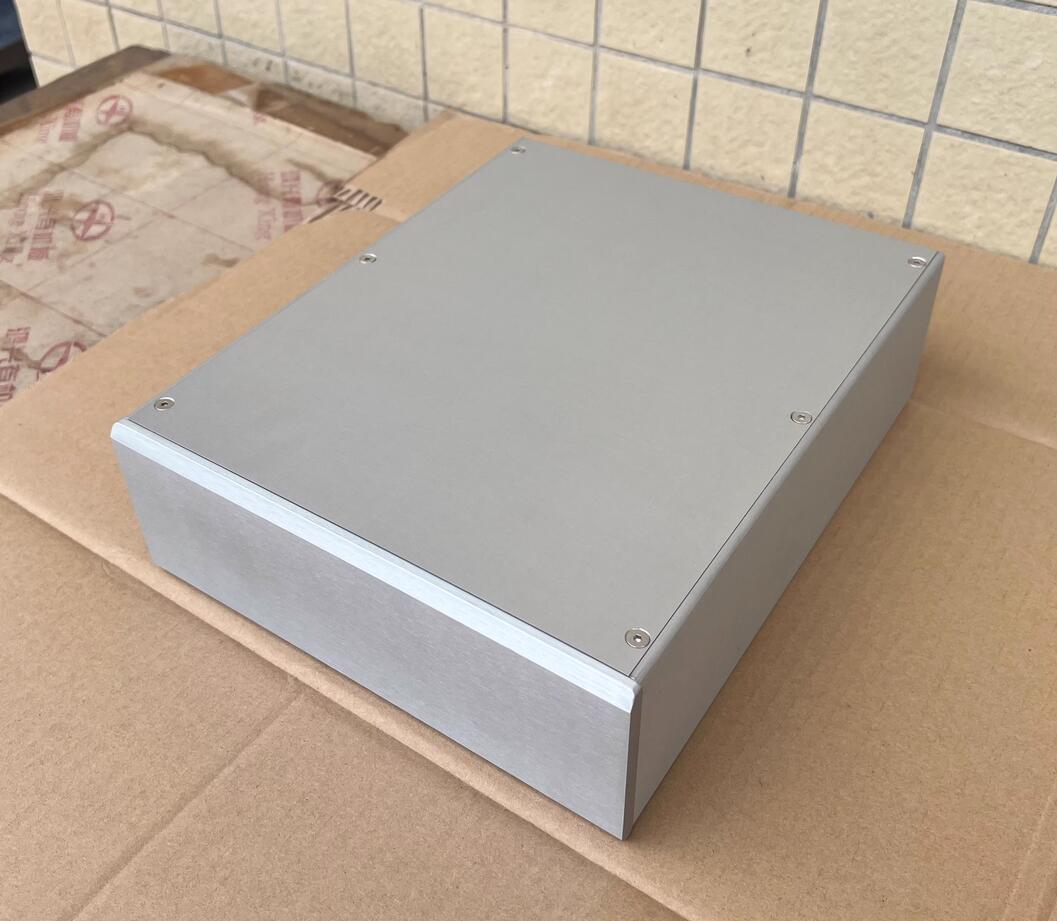 Full aluminum DIY silver blank HIFI amplifier chassis DAC case Preamp ...