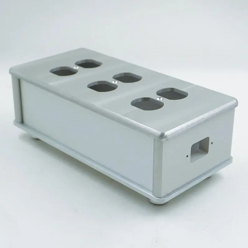 Full aluminum HiFi US power case DIY box American standard power socket ...
