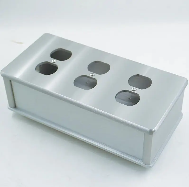 Full aluminum HiFi US power case DIY box American standard power socket ...