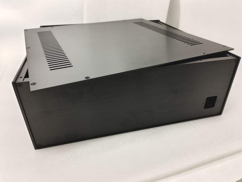 4315C Black Aluminum Chassis DIY Amplifier Audio Shell HIFI Case 430* ...