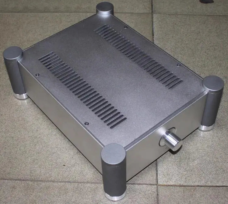 WA26 Silver Full Aluminum Amplifier Enclosure Preamp Chassis hifi DIY ...