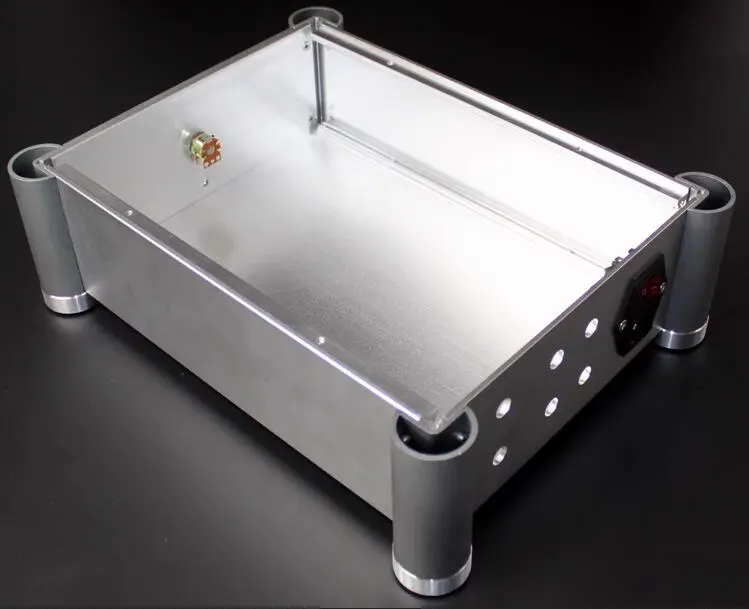 WA26 Silver Full Aluminum Amplifier Enclosure Preamp Chassis hifi DIY ...