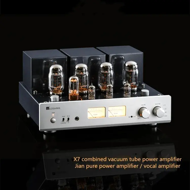 MUZISHARE X7 Integrated Vacuum Tube Amplifier KT88x4 AB1 Push-pull Amp ...