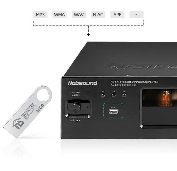 Nobsound PM5 High End Hifi 2.1 Vaccum Tube Amplifier Bluetooth Home ...