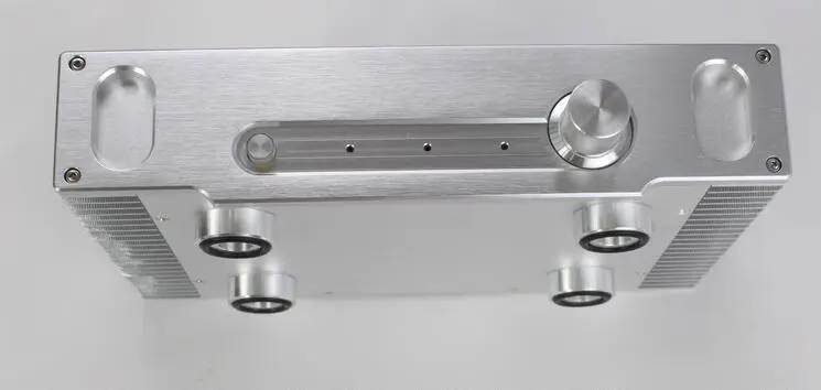 WA55 Full aluminum HIFI class A amplifier chassis DIY PSU case silver Preamp box with heatsink