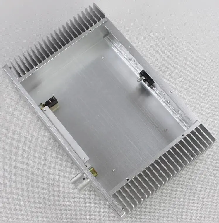 WA55 Full aluminum HIFI class A amplifier chassis DIY PSU case silver Preamp box with heatsink