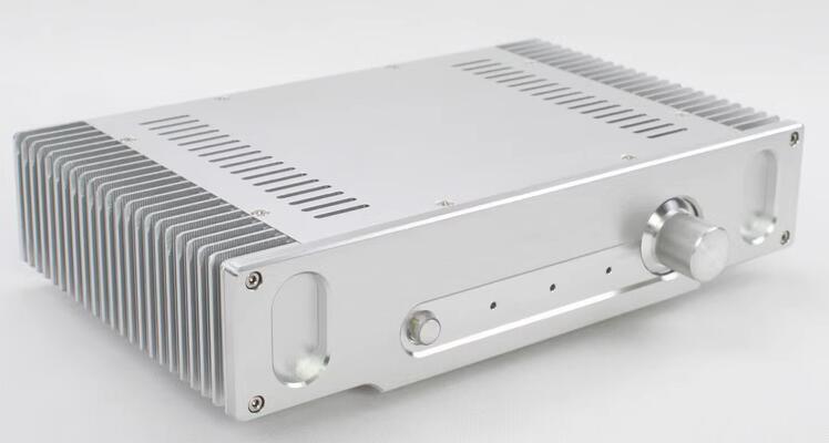 WA55 Full aluminum HIFI class A amplifier chassis DIY PSU case silver Preamp box with heatsink