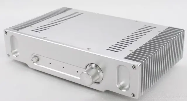WA55 Full aluminum HIFI class A amplifier chassis DIY PSU case silver Preamp box with heatsink