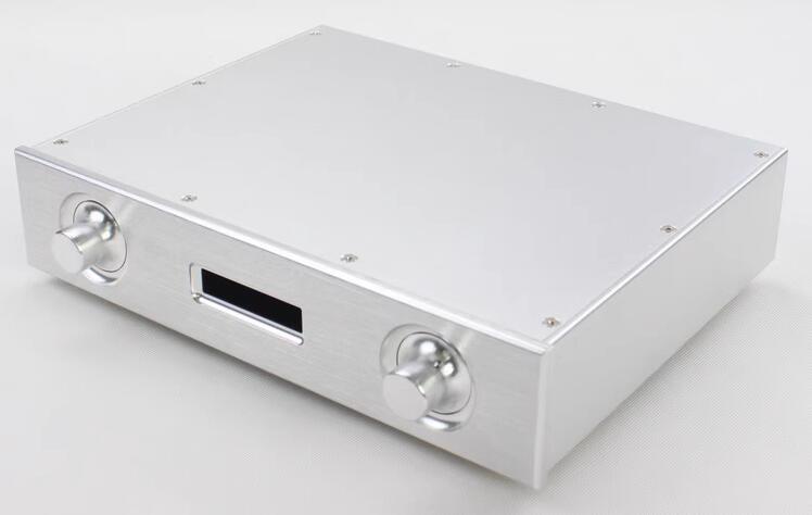 WA63 silver full Aluminum Preamplifier Chassis amp Enclosure DAC HIFI Case DIY Box