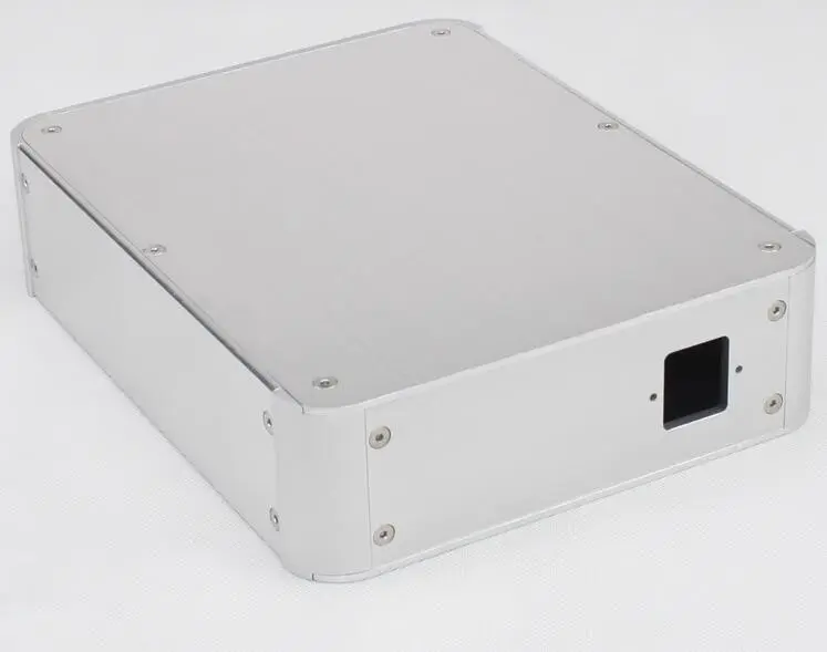 WA77 All-Aluminum Rounded Audio Amplifier Chassis Preamp Case HiFi DIY DAC Headphone Amp Box ...