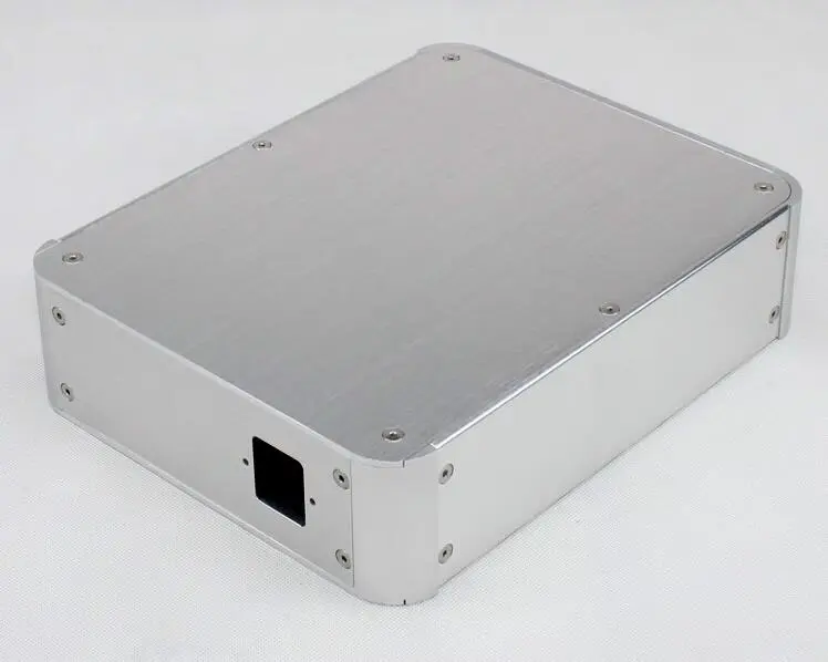 WA77 All-Aluminum Rounded Audio Amplifier Chassis Preamp Case HiFi DIY DAC Headphone Amp Box ...