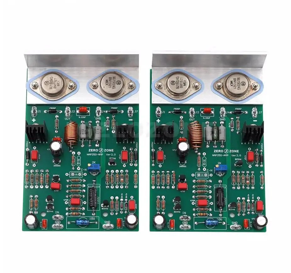 One Pair Assembeld NCC200 HIFI DIY stereo Power Amplifier Board Base On ...