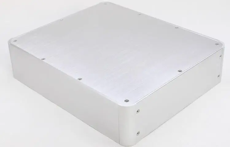WA88 silver full aluminum Rounded Audio Amplifier Chassis Preamp Case ...