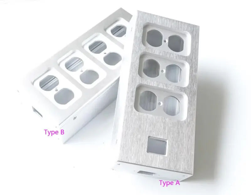 Hifi full aluminum silver American Standard power supply chassis diy ...