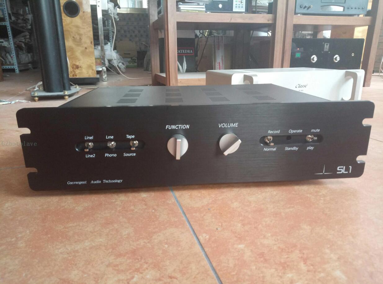 SL1 tube preamplifier hifi diy chassis Aluminium panel + iron body case