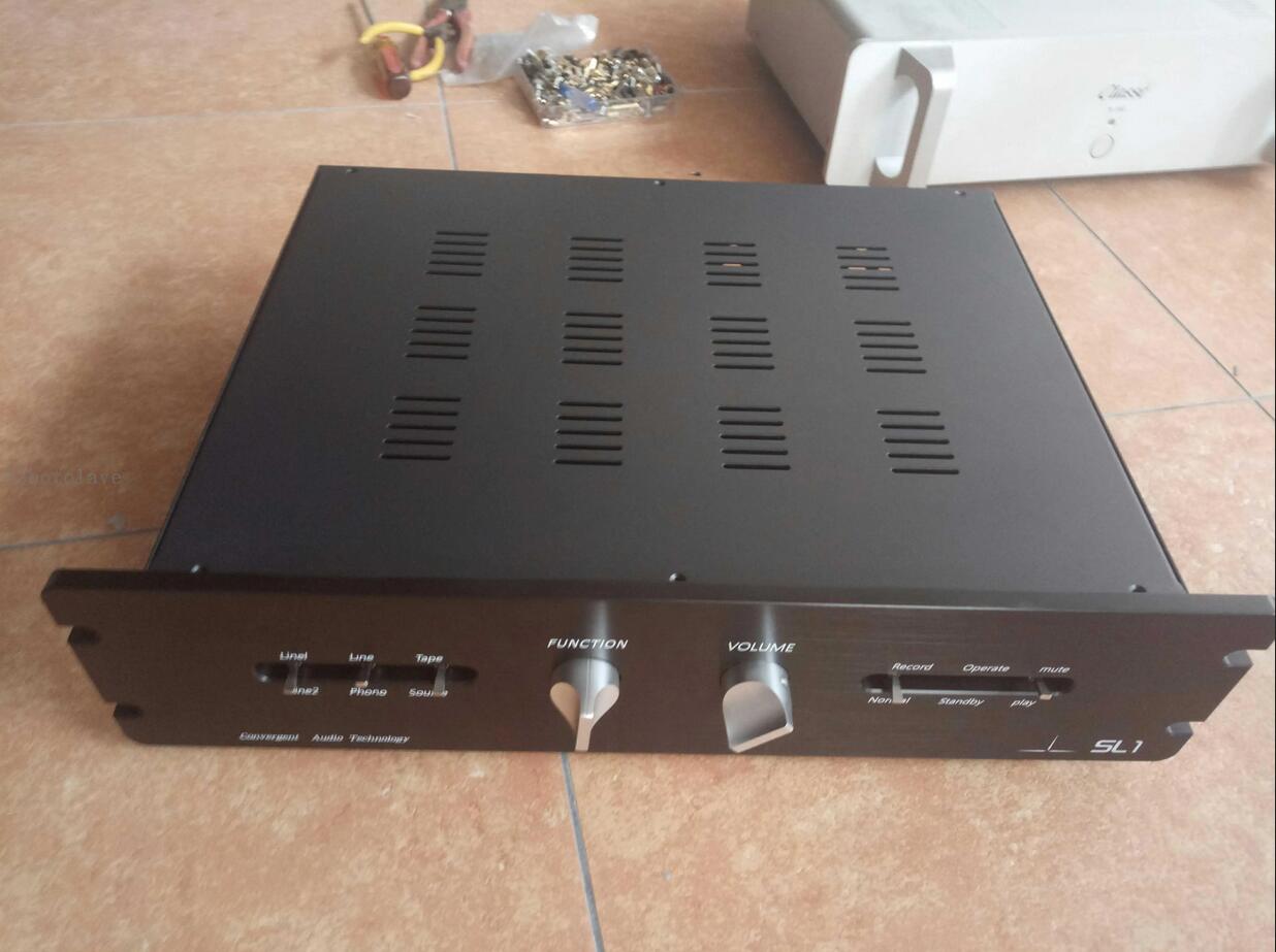 SL1 tube preamplifier hifi diy chassis Aluminium panel + iron body case