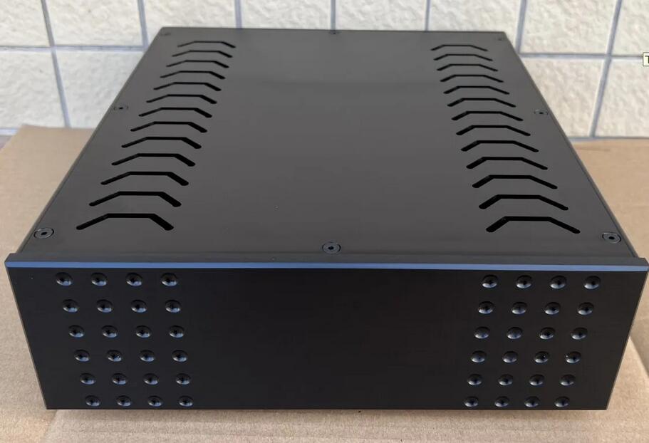 NEW beautiful Black Full Aluminum Power Amplifier Chassis amp DIY box ...