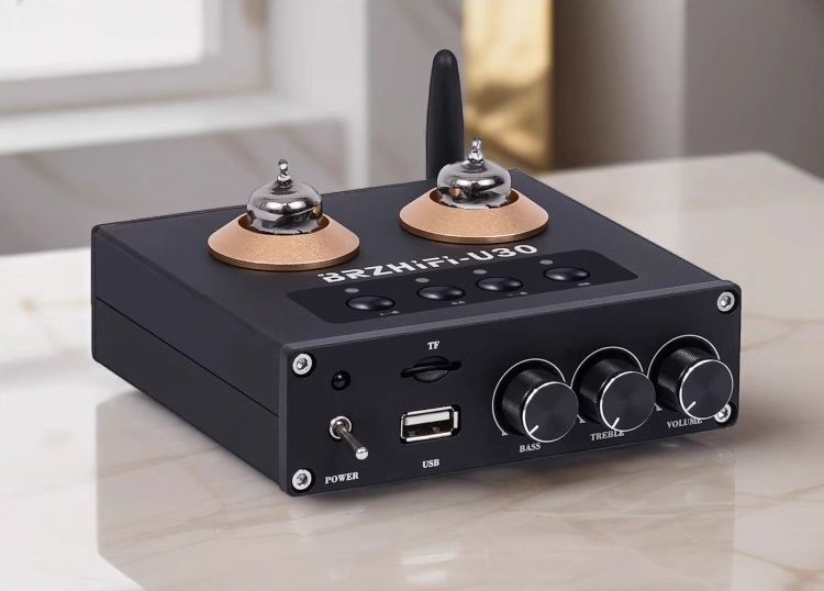 BRZHIFI-U30 HIFI tube preamplifier with remote control and multiple inputs
