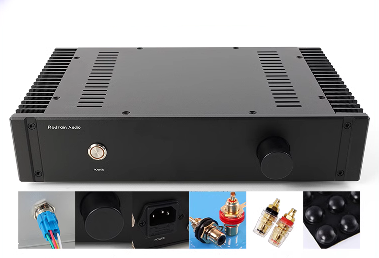 1969 full Aluminum Enclosure Power Amplifier Chassis HIFI DIY Class A AMP Box Dual Heatsink