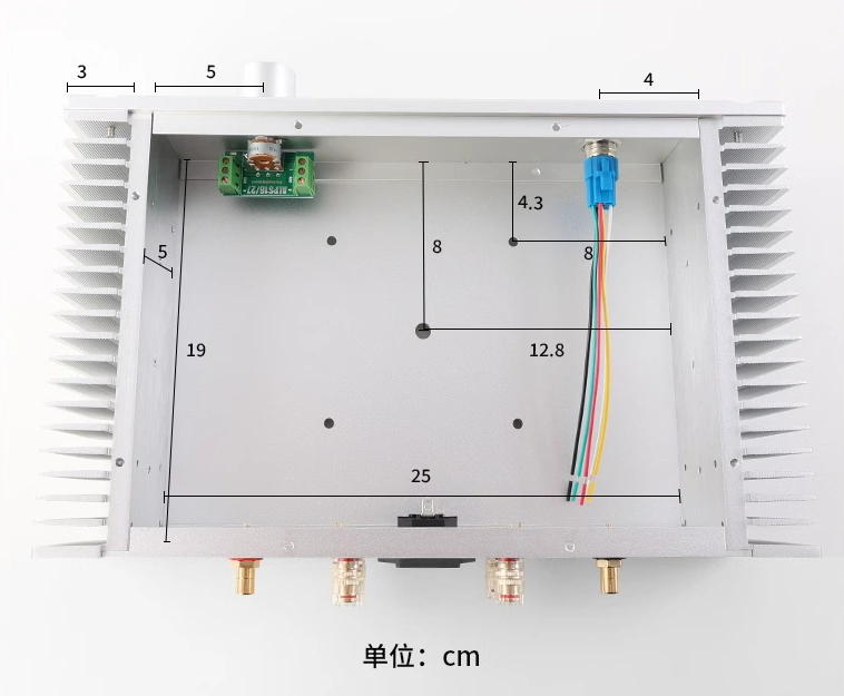 1969 full Aluminum Enclosure Power Amplifier Chassis HIFI DIY Class A AMP Box Dual Heatsink