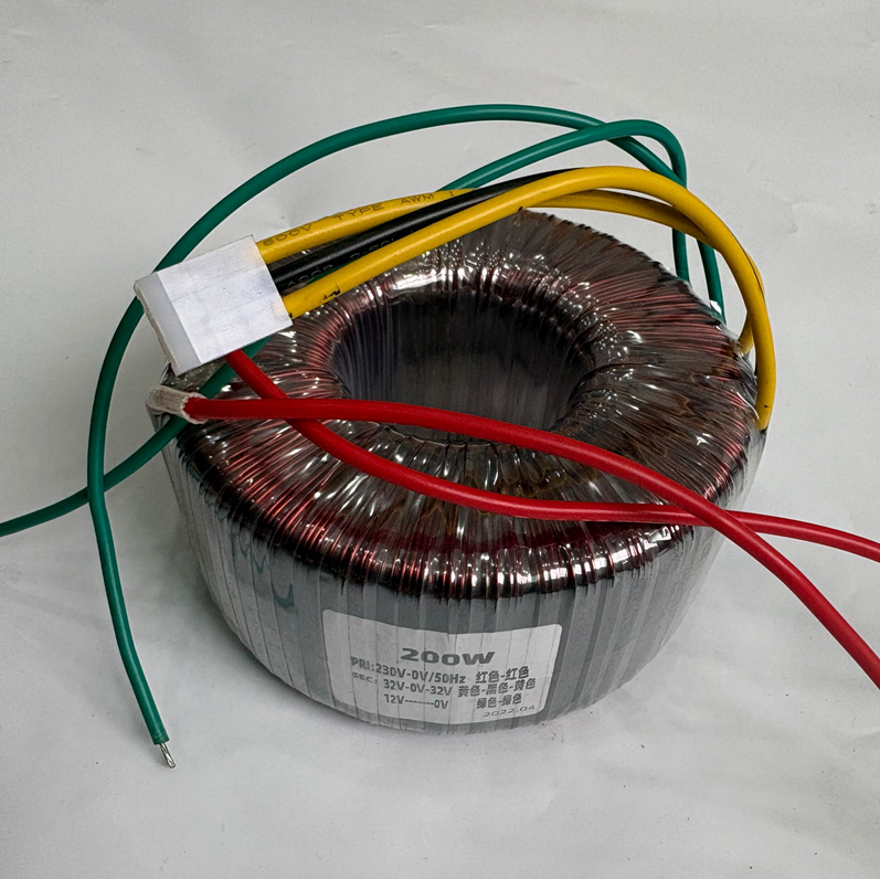 200W Pure Copper Toroidal Transformer Input: 0-230V Output: AC32V-0-32V ...