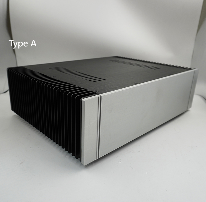 4312 full aluminum Class A amplifier chassis DIY HiFi Audio Amp Case with heatsink PSU box