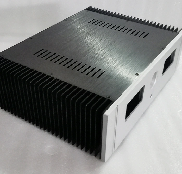 4312 full aluminum Class A amplifier chassis DIY HiFi Audio Amp Case with heatsink PSU box