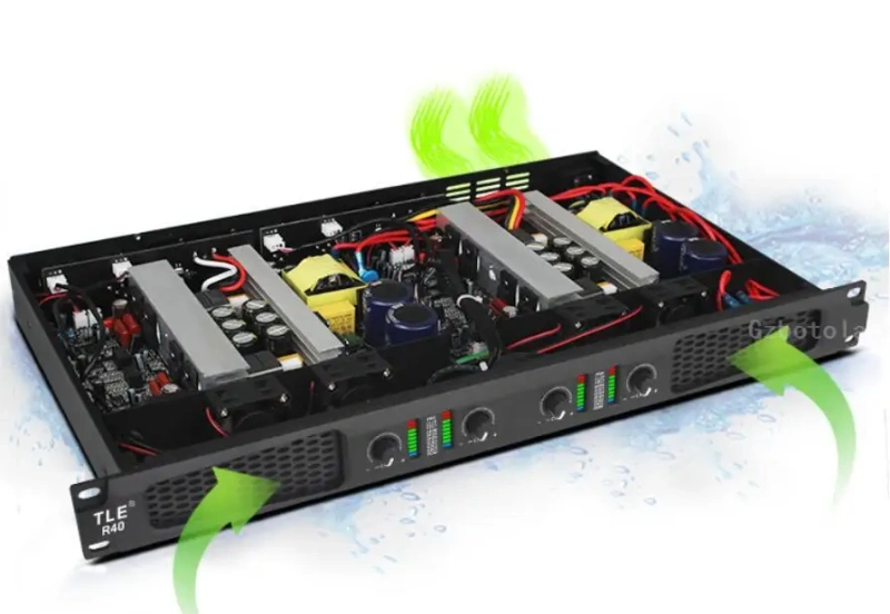 High power Professional post-grade 1U digital conference amplifier ...