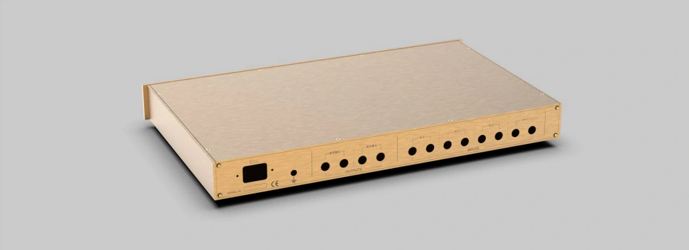 FM244 gold full alumimum preamp chassis HIFI DIY case mini box