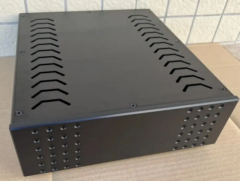NEW beautiful Black Full Aluminum Power Amplifier Chassis amp DIY box ...