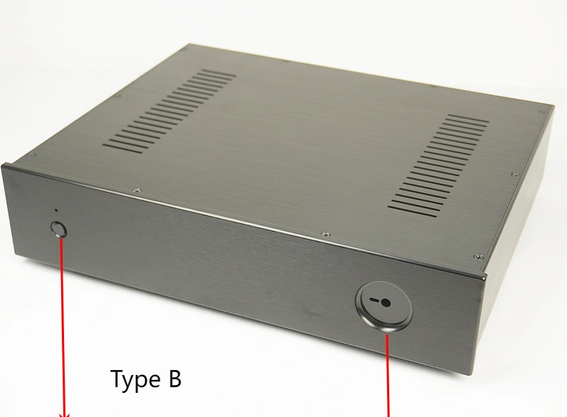 Black 4395 Full Aluminum HIFI DIY Power Amplifier Chassis power supply ...