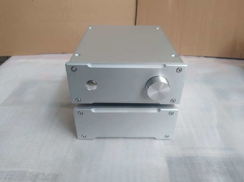 JY 1707 silver full aluminum amplifier chassis headphone amp case ...