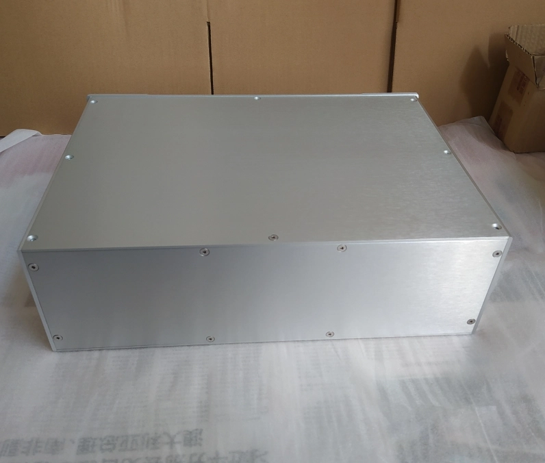 430*130mm full aluminum HIFI DIY amplifier chassis Silver amp case With ...