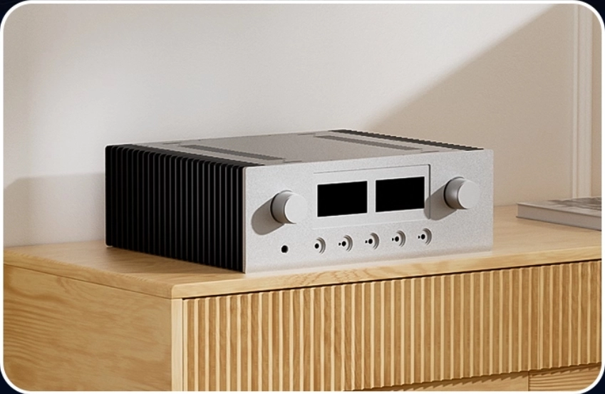 P1000 All Aluminum alloy Power Amplifier Chassis Audio High-end DIY Box ...