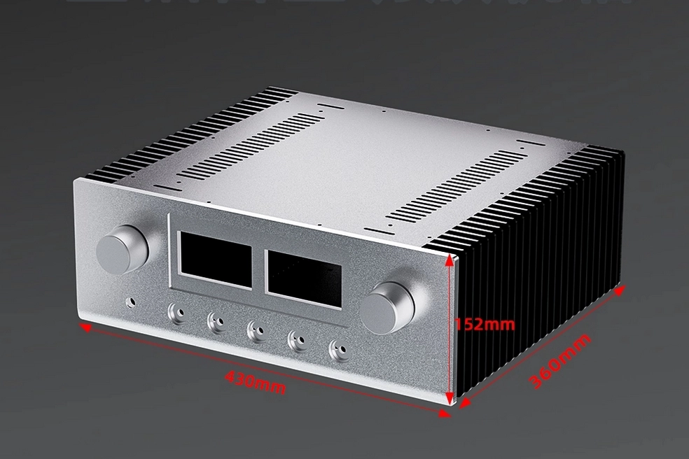 P1000 All Aluminum alloy Power Amplifier Chassis Audio High-end DIY Box ...