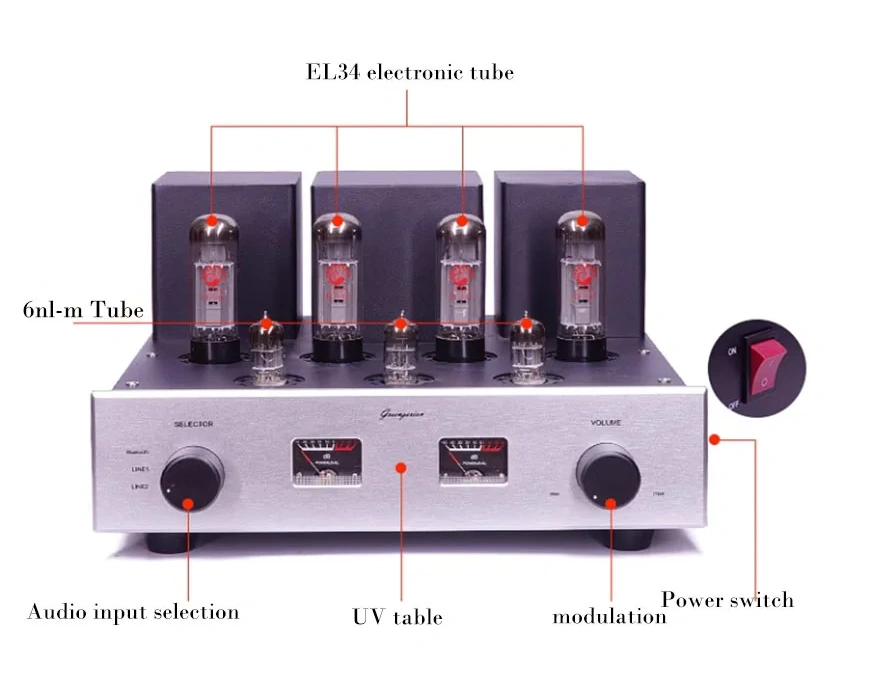 Class A Tube Amplifier EL34 Push-pull Amplifier Bluetooth 5.0 HiFi High ...