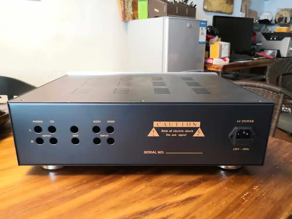 AN Audiophile tube preamp chassis HIFI DIY Aluminum-iron combined phone ...