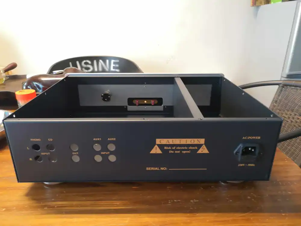 AN Audiophile tube preamp chassis HIFI DIY Aluminum-iron combined phone ...