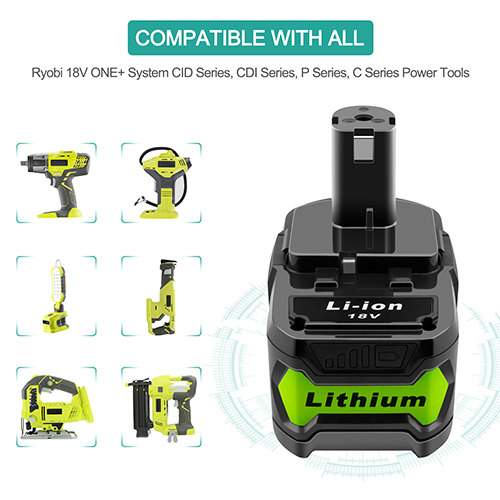 Replacement for Ryobi 18V Battery Compatible with Ryobi ONE Plus 18 ...