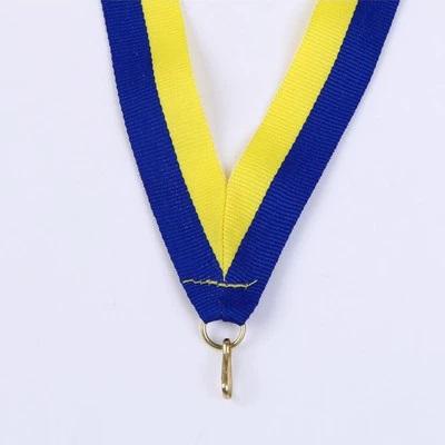 custom lanyard yellow navy stripes,