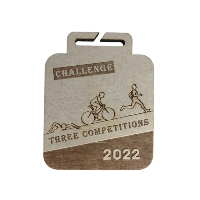 custom rectangle wood medals